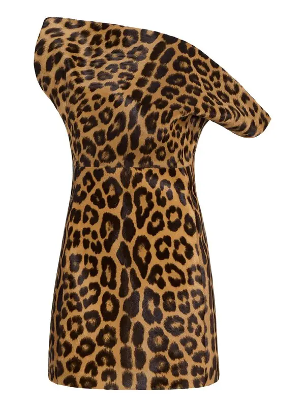 Khaite Corinne Leopard Print Strapless Top - Leopard Print Haircalf