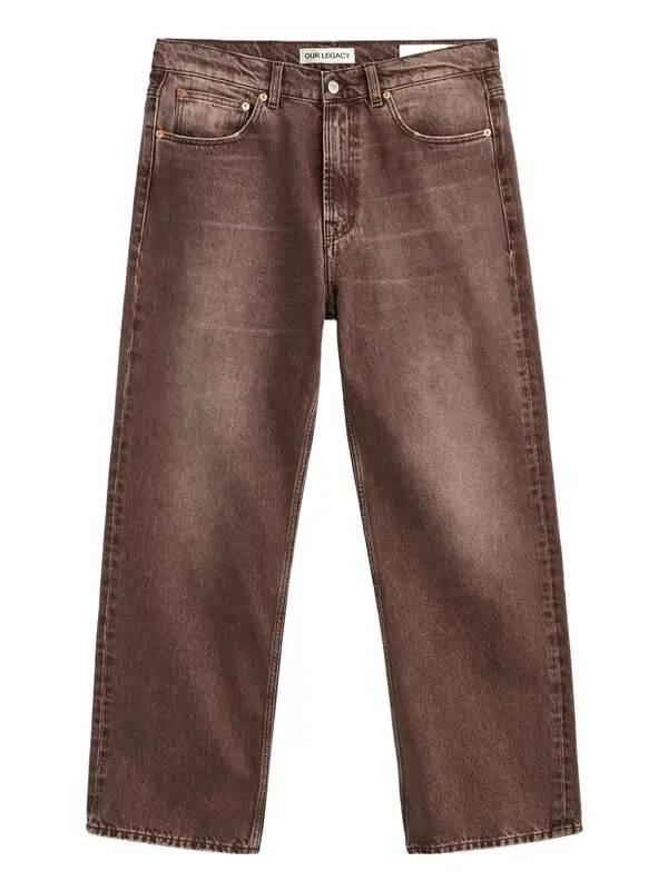 Our Legacy Third Cut Straight Leg Jeans - Brown