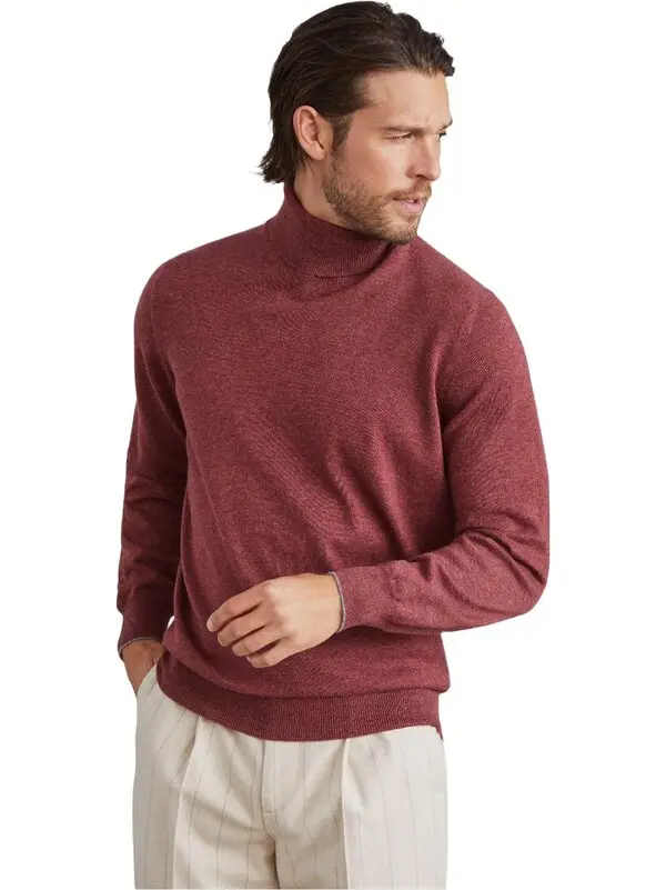 Brunello Cucinelli Cashmere Roll-neck Jumper - Red