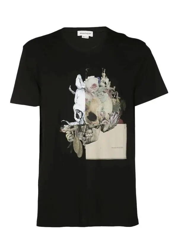 Alexander McQueen Logo Short-sleeved T-shirt - Black