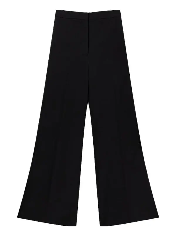 Stella McCartney Pleated Wide Leg Trousers - Black