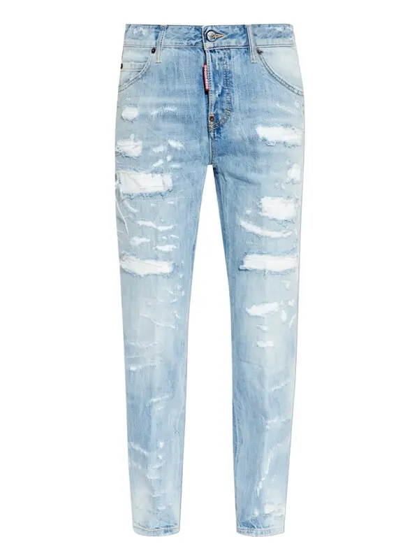 Dsquared2 Distressed Teddy Jeans - Blue