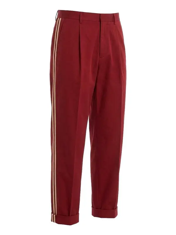 Gucci Military Drill Buckled Pants - Red
