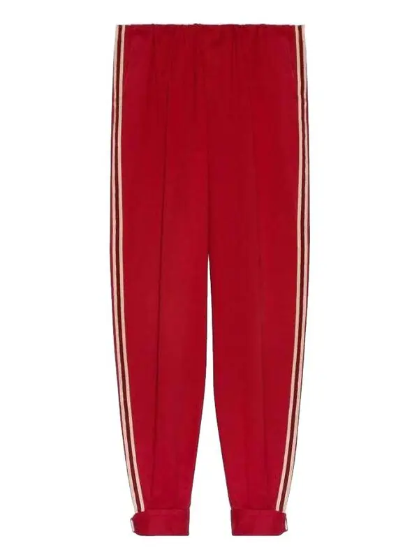 Gucci Military Drill Buckled Pants - Red