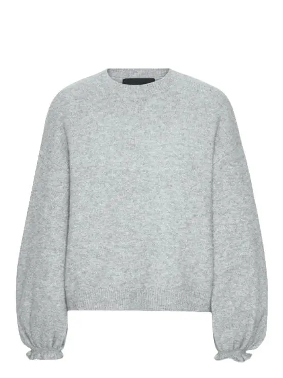 ROTATE BY BIRGER CHRISTENSEN Balloon Sleeve Sweater - Gray