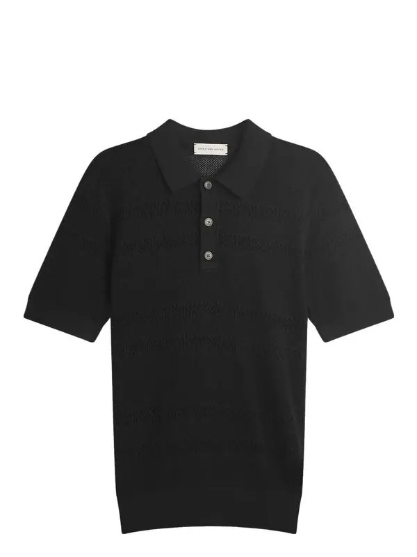 Dries Van Noten Short-sleeved Polo Shirt - Black