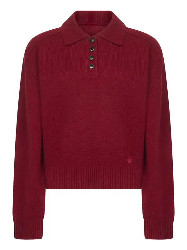 Loulou De Saison Collared Button Knitwear - Red