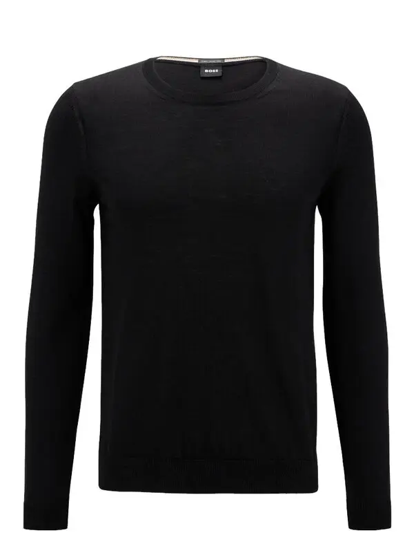 Hugo Boss Crewneck Knitted Jumper - Black