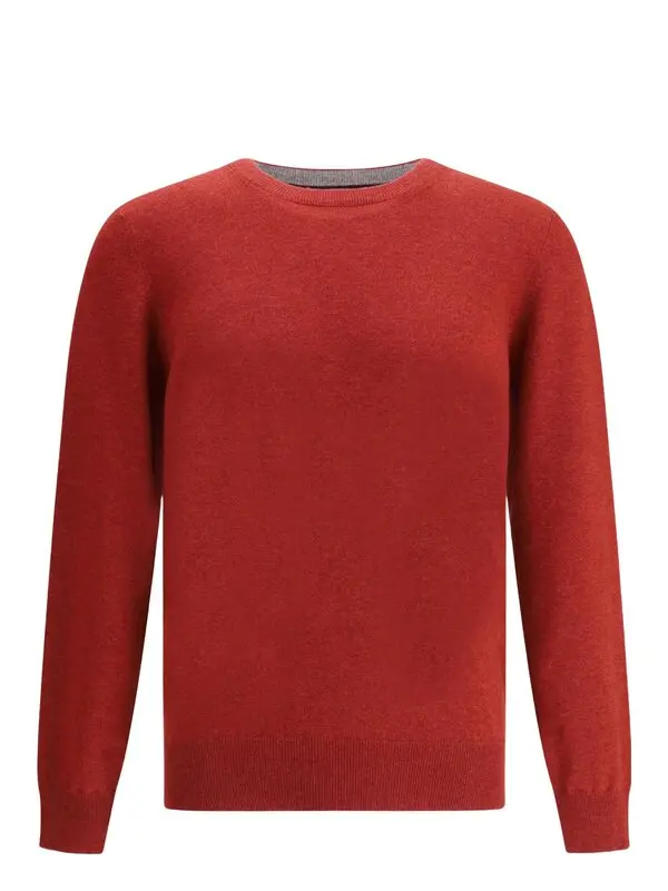 Brunello Cucinelli Crewneck Knitted Jumper - Red