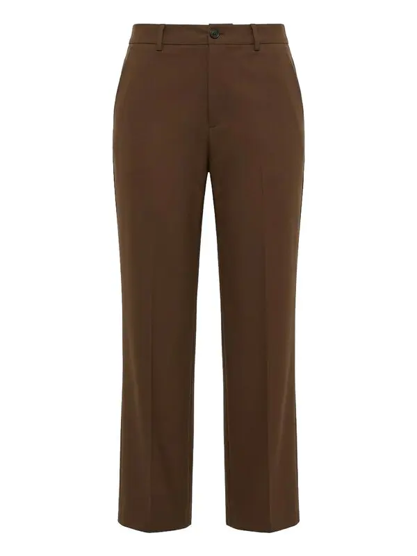 Gucci Pressed-crease Button Trousers - Green