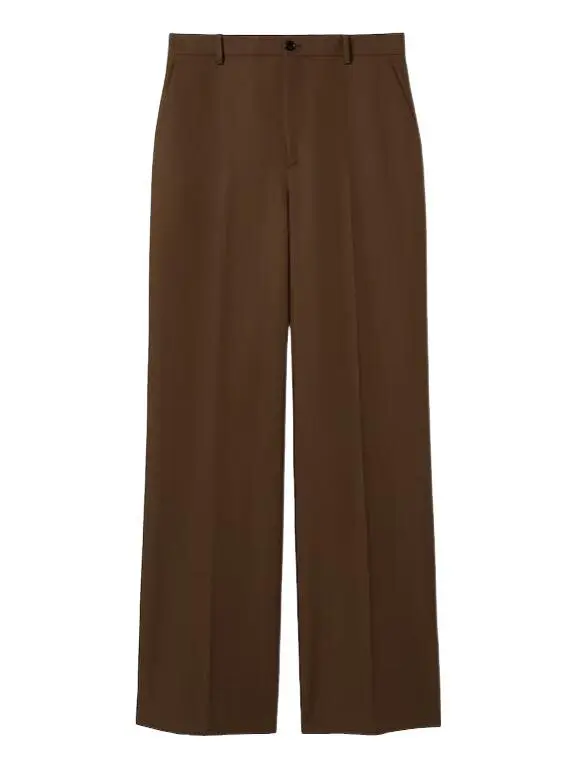 Gucci Pressed-crease Button Trousers - Green