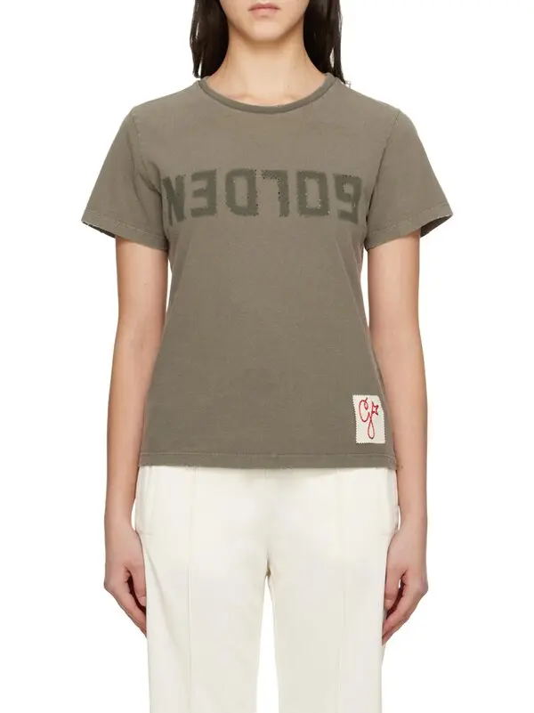 GOLDEN GOOSE Logo Printed Crewneck T-shirt - Multicolor