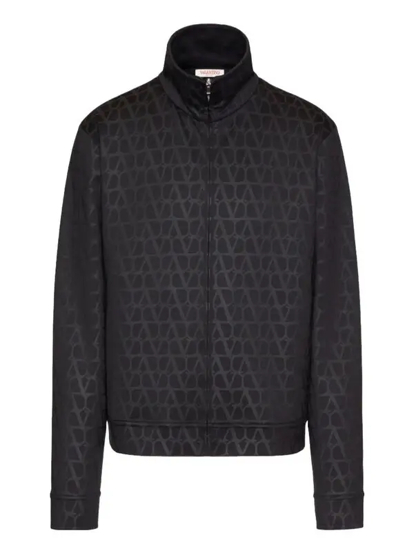 Valentino Garavani Toile Iconographe Print Zip-up Sweatshirt - Grey