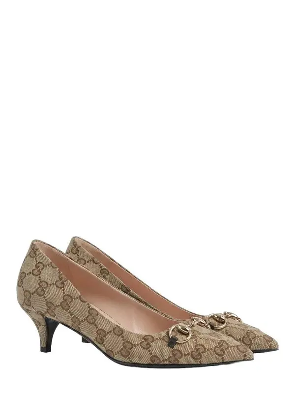 Gucci Horsebit Pumps - Beige And Dark Brown