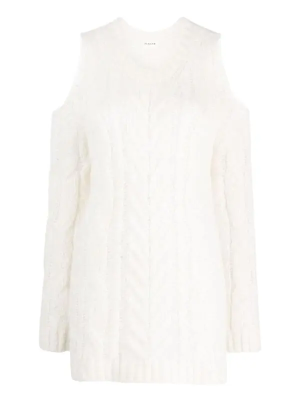P.a.r.o.s.h Off-shoulder Crochet Jumper - White