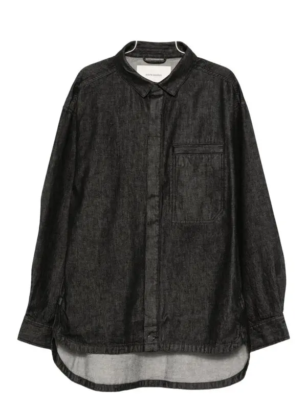 ENTIRE STUDIOS Long-sleeved Denim Shirt - Black