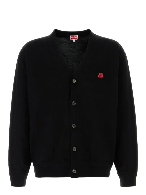 Kenzo V-neck Buttoned Cardigan - Black