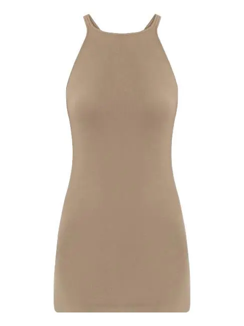 Rick Owens Ribbed Racer-back Tank Top - Beige