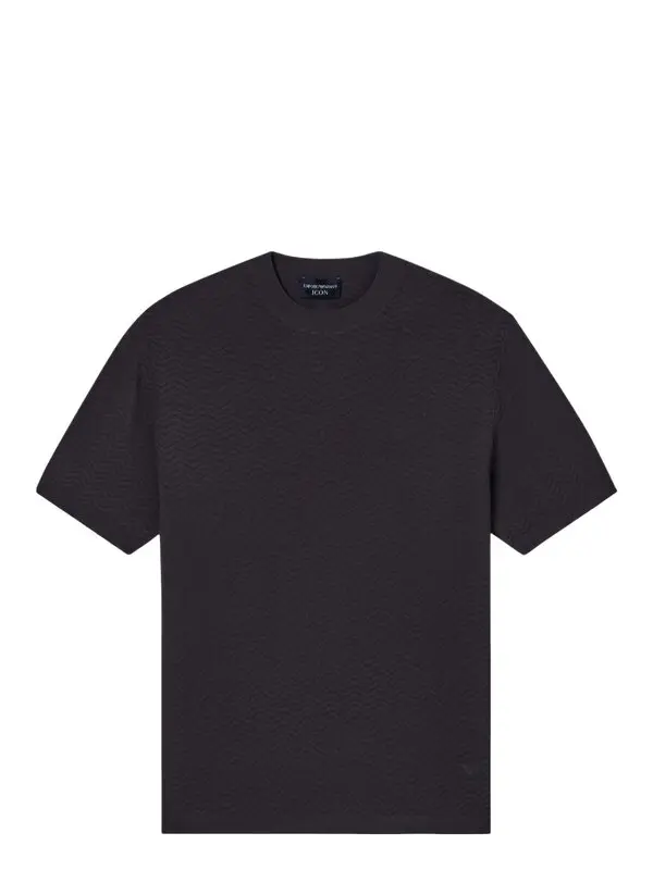 Emporio Armani Jacquard Crewneck Knitted T-shirt - Grey