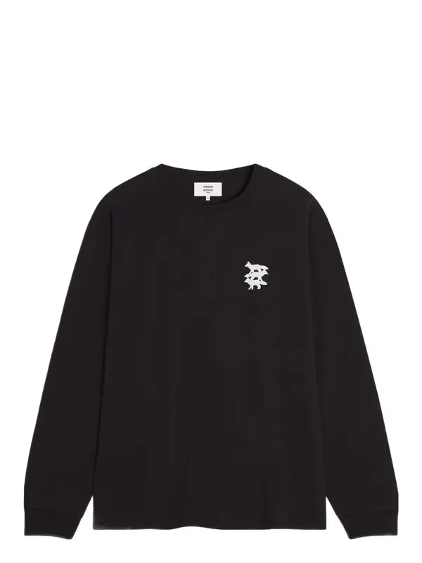 Maison Kitsuné Stunt Fox Long Sleeved T-shirt - Black