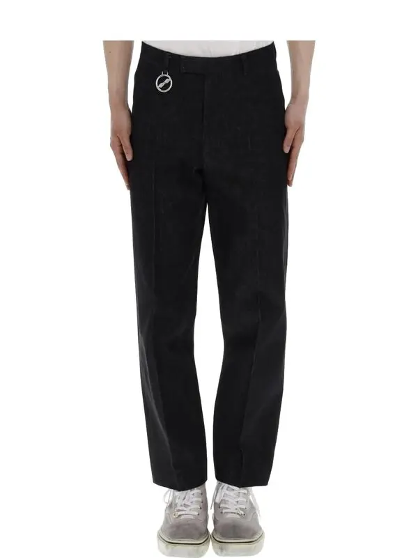 We11Done Slim Fit Jeans With Decorative Hardware - Black