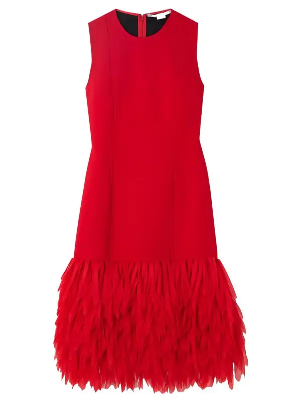 Stella McCartney Sleeveless Tasseled Mid-length Dress - Red