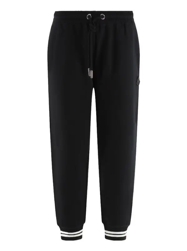 Moncler Logo Patch Drawstring Sweatpants - Black