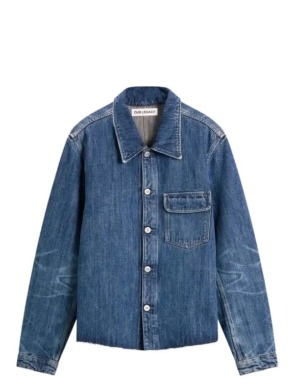 Our Legacy Cut Rebirth Denim Jacket - Blue