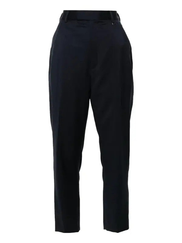 VIVIENNE WESTWOOD Tapered Leg Gabardine Trousers - Navy Blue