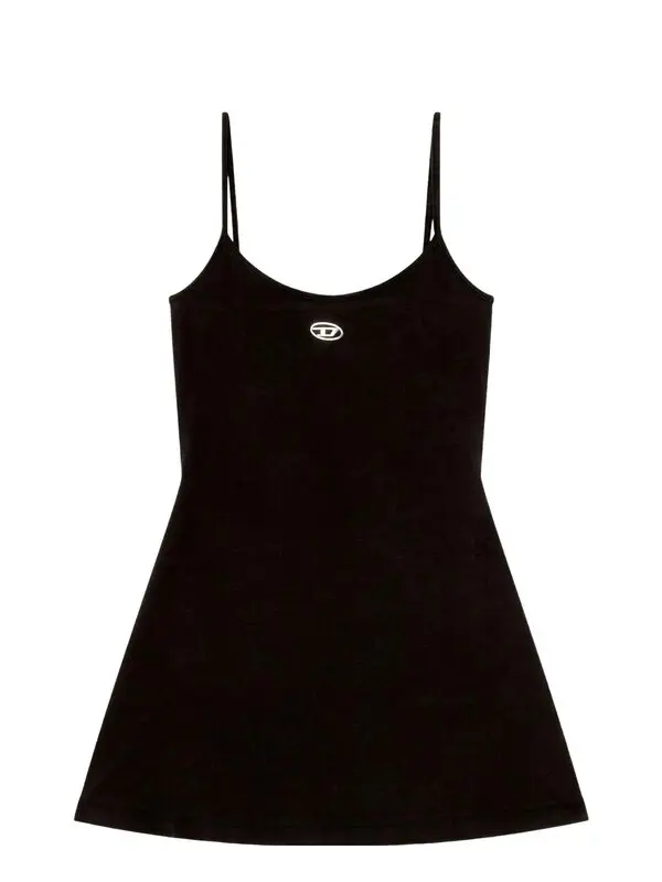 DIESEL® D-newhop-od Oval D Logo Mini Dress - Black