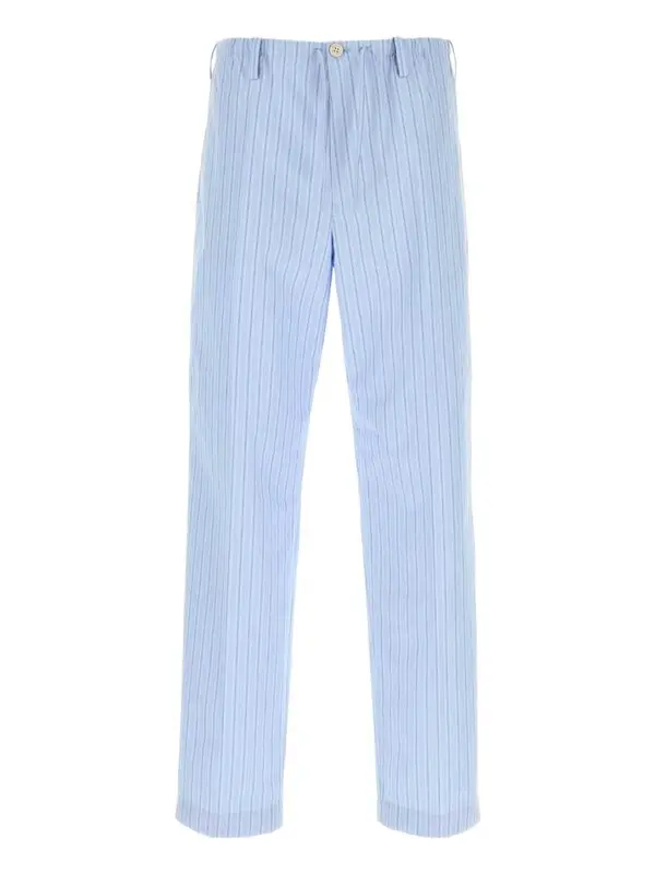 Dries Van Noten Striped Tailored Trousers - Blue