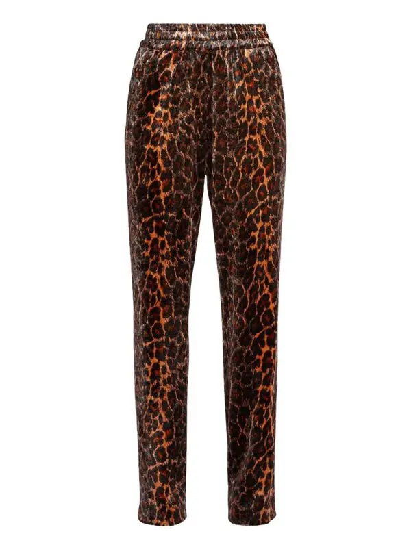 Dries Van Noten Palacos Leopard Print Casual Pants - Black