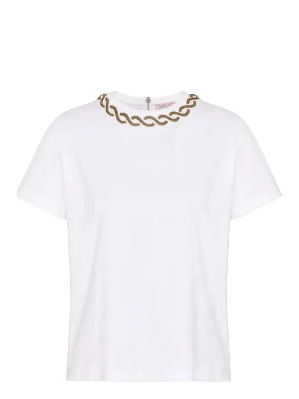 Valentino Garavani Embellished Crewneck T-shirt - White