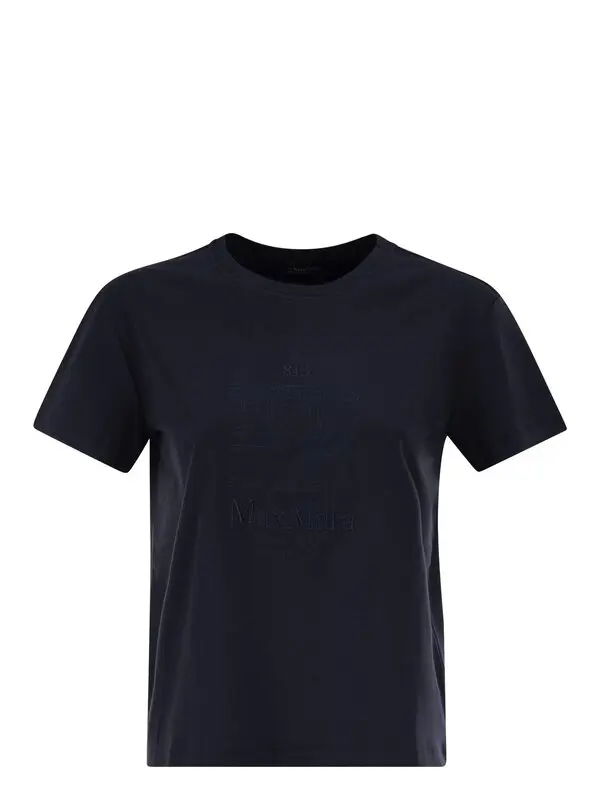 Max Mara Round Neck Short Sleeve T-shirt - Black