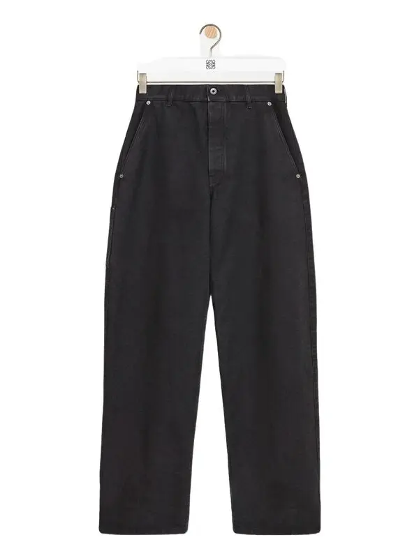 Loewe Mid-rise Straight Leg Trousers - Anthracite Color