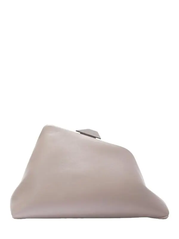 Attico The Day Off Asymmetric Clutch Bag - Nude