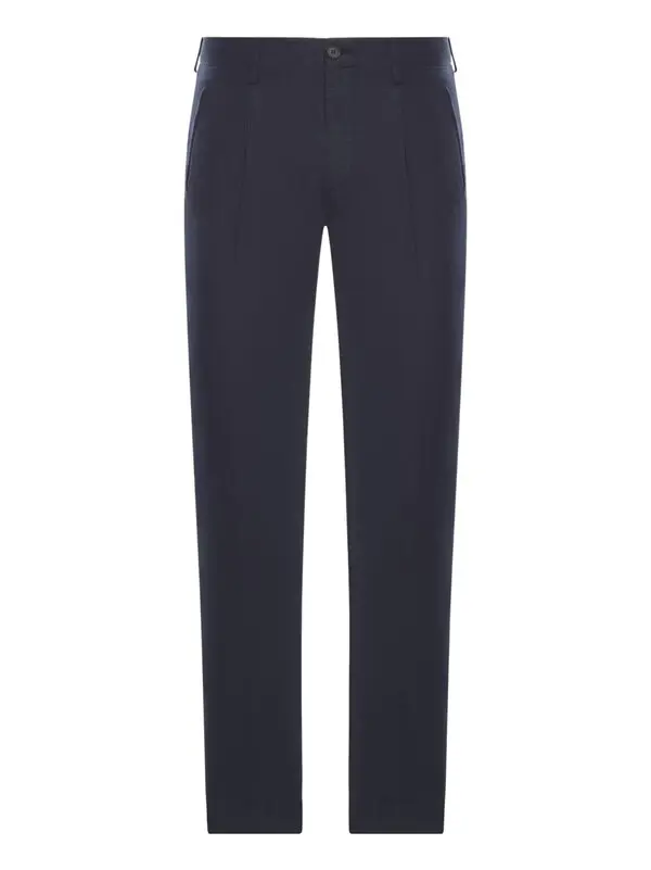 Incotex Pleated Chino Trousers - Dark Blue