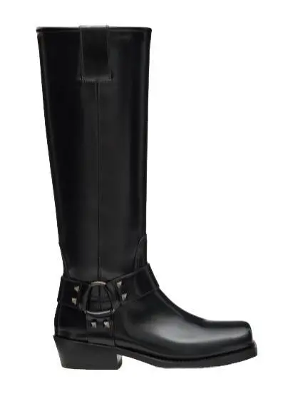 Valentino Garavani Rockstud Ankle Strap Boots - Black