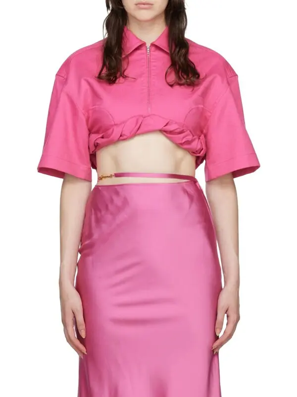 Jacquemus Silpa Cropped Shirt - Pink
