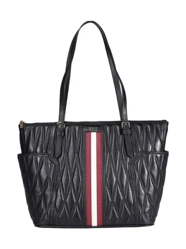 Bally Quilted Logo Shoulder Bag - Black