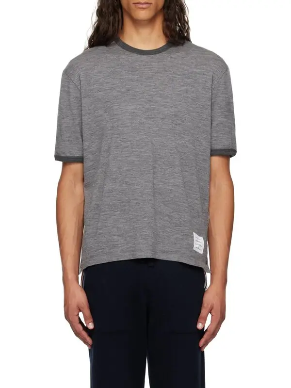 Thom Browne Classic Crew Neck T-shirt - Medium Gray