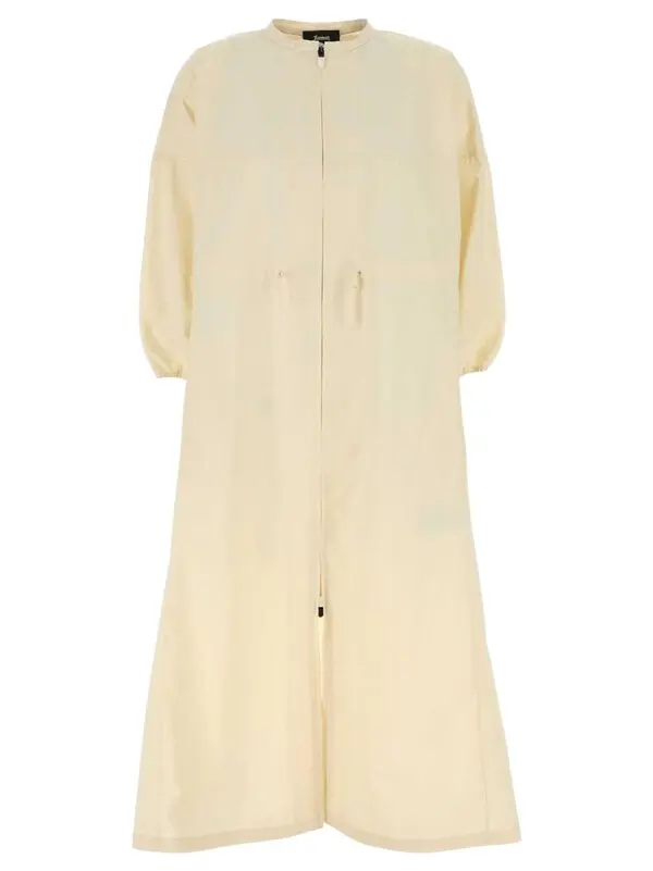 Herno Drawstring Waist Crewneck Dress - Nude