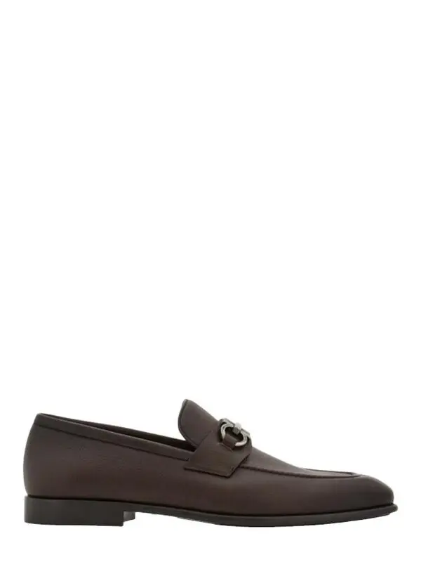 FERRAGAMO Gancini Moccasins - Black