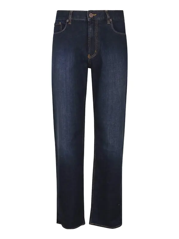 Emporio Armani J76 Straight-fit Jeans - Black