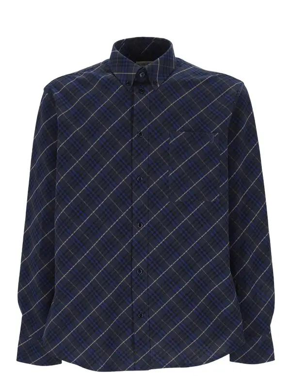Burberry Checked Shirt Jacket - Black