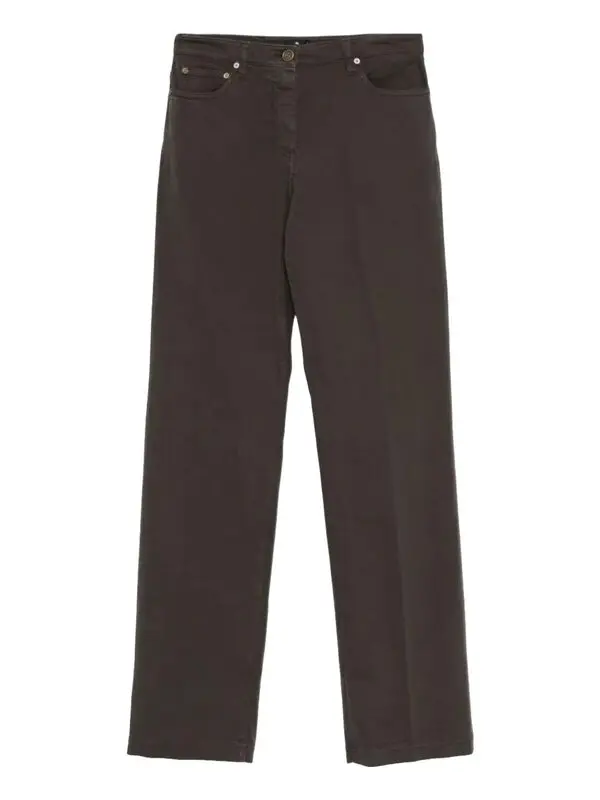 Etro Button-fly Straight Leg Trousers - Black