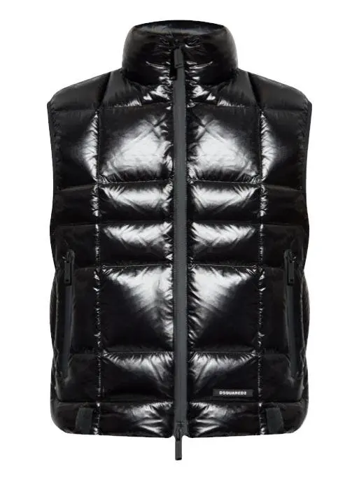 Dsquared2 Stand Collar Down Gilet - Black