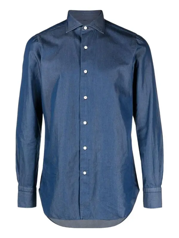 FINAMORE 1925 Button-up Shirt - Blue
