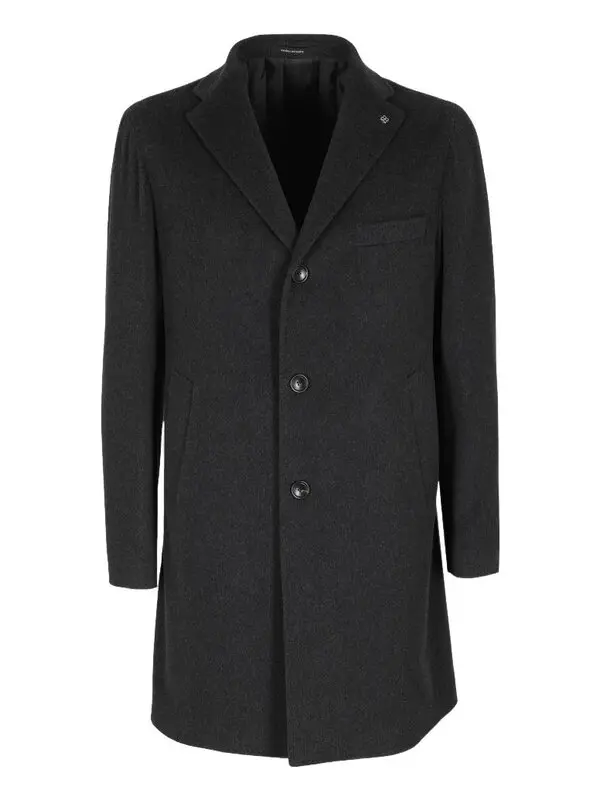 Tagliatore Single-breasted Wool-blend Coat - Black