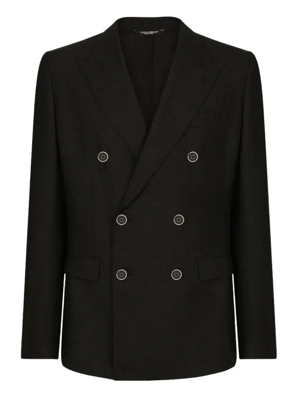 Dolce & Gabbana Dolce Gabbana Double-breasted Taormina-fit Jacket - Black